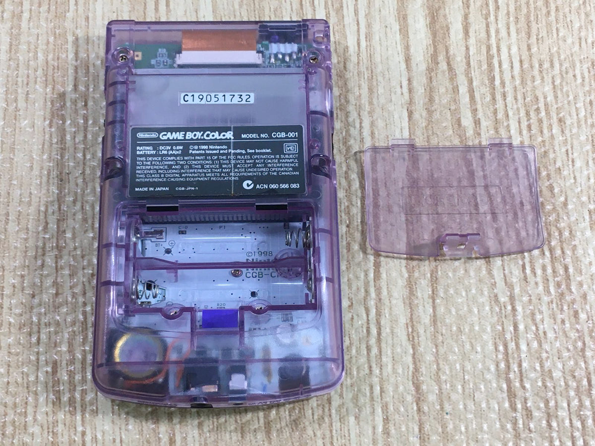LG1257 Plz Read Item Condi GameBoy Color Clear Purple Game Boy Console ...
