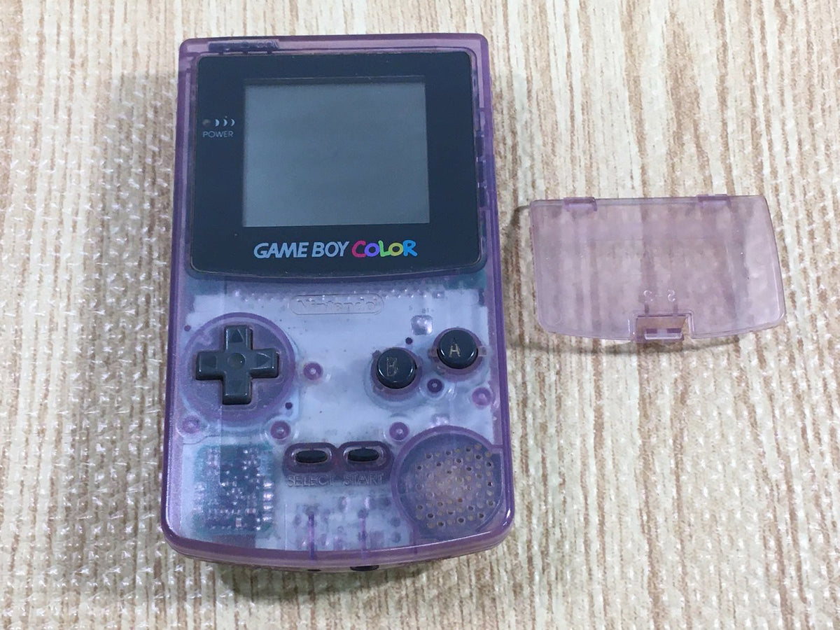 LF9648 Plz Read Item Condi GameBoy Color Clear Purple Game Boy Console ...